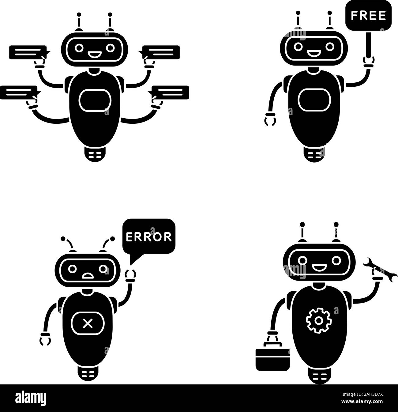 Smart robots robots Black and White Stock Photos & Images - Alamy