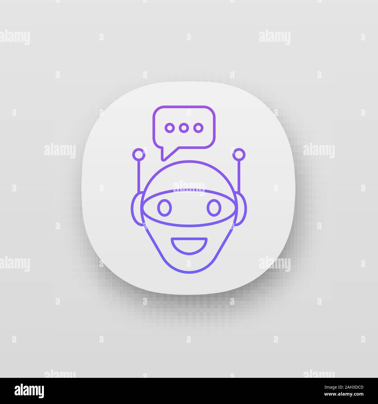 Chat Bot App Icon Uiux User Interface Robot Virtual Assistant Artificial Intelligence Web