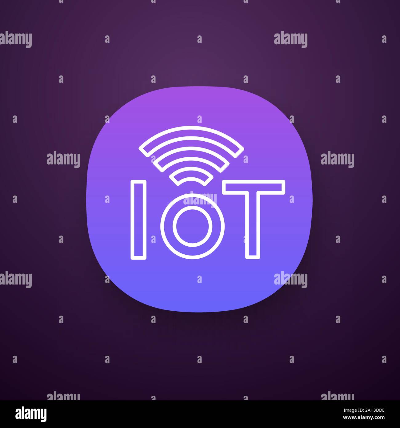 Internet of things app icon. UI/UX user interface. IoT signal ...