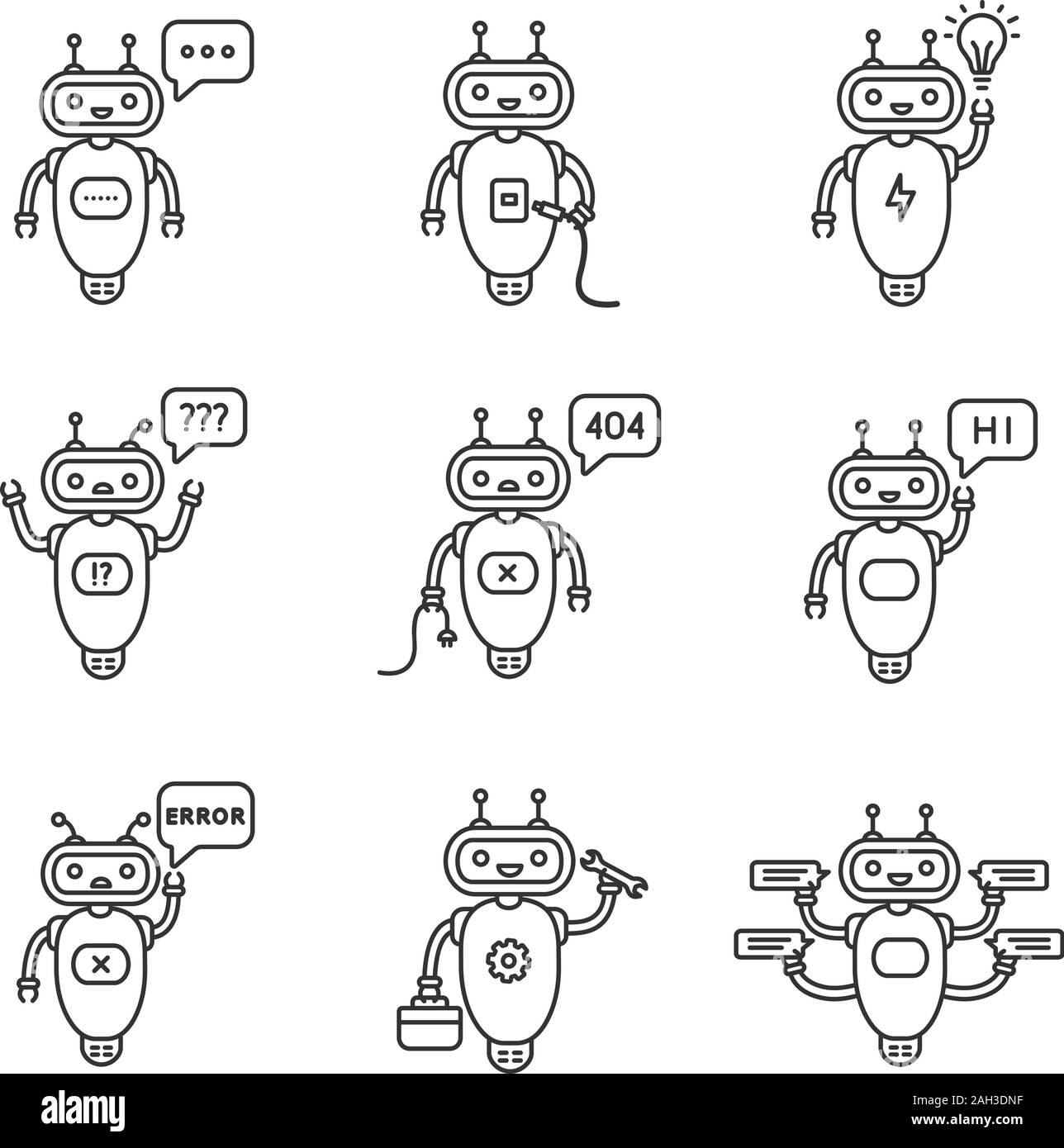 Repair robots vector vectors hi-res stock photography and images - Alamy