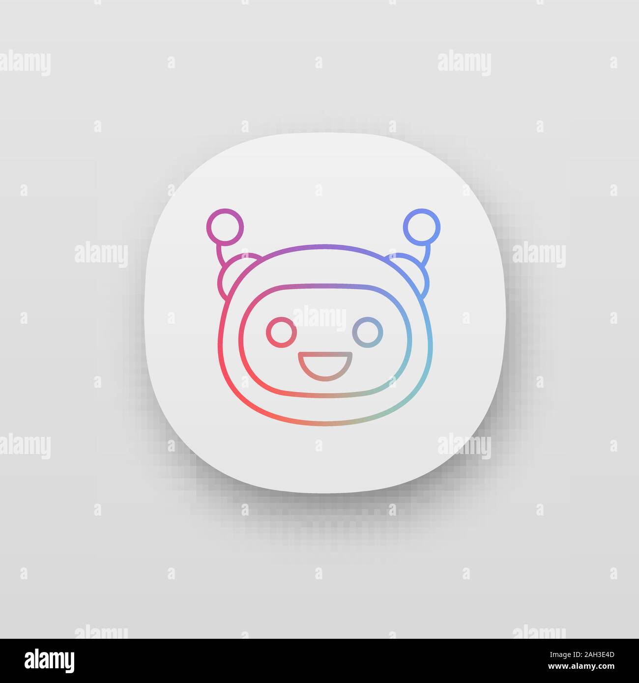 Chatbot App Icon Uiux User Interface Talkbot Laughing Chat Bot