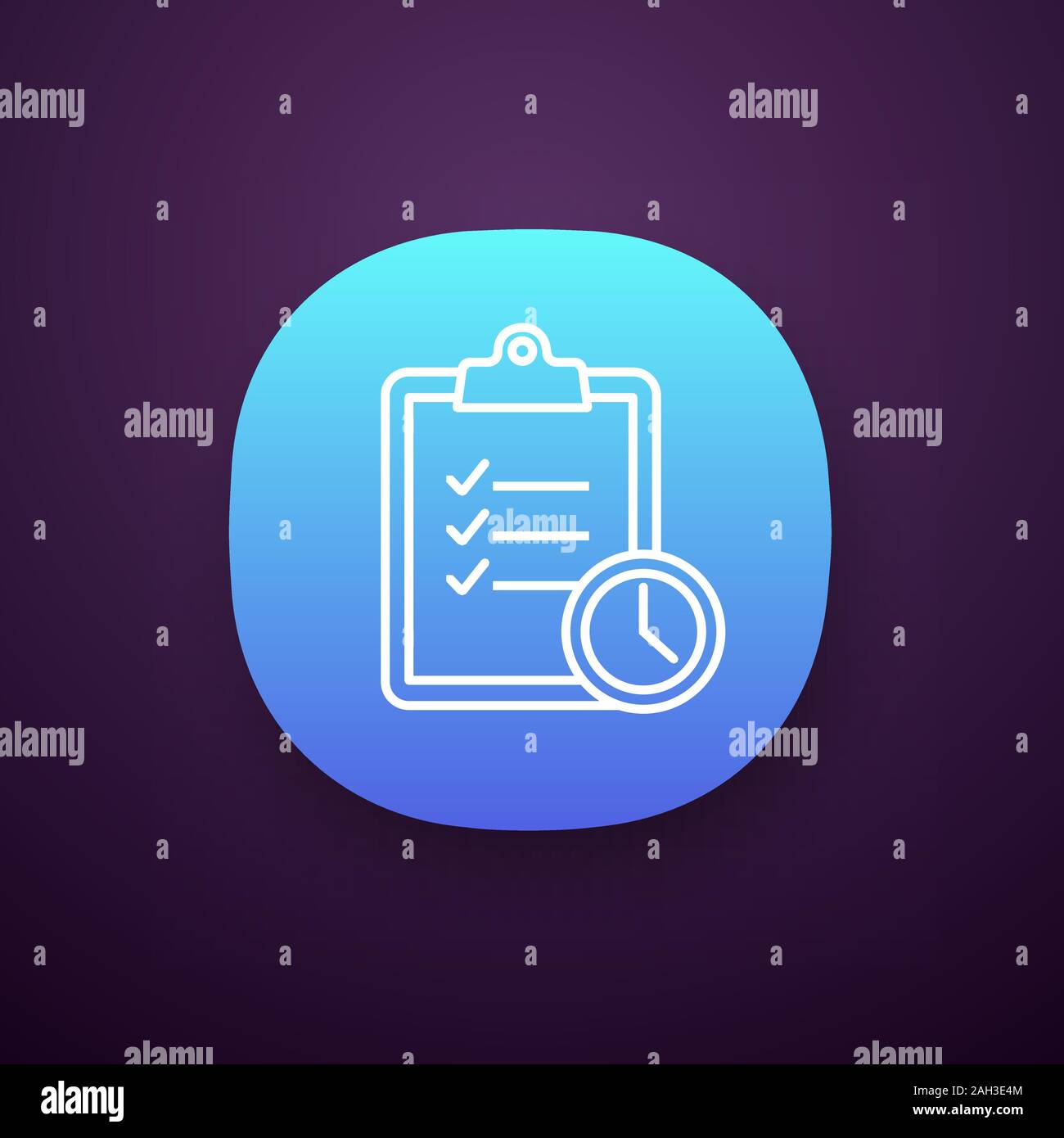 Time management app icon. UI/UX user interface. Task planning. Deadline ...