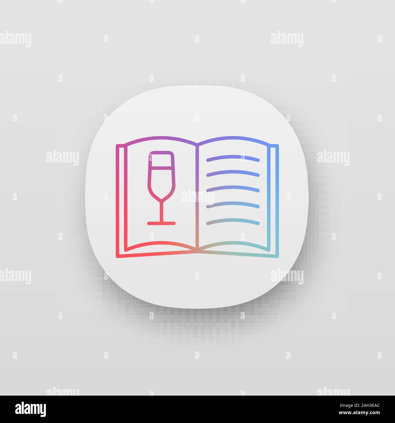 Wine menu app icon. UI/UX user interface. Alcoholic drinks list ...