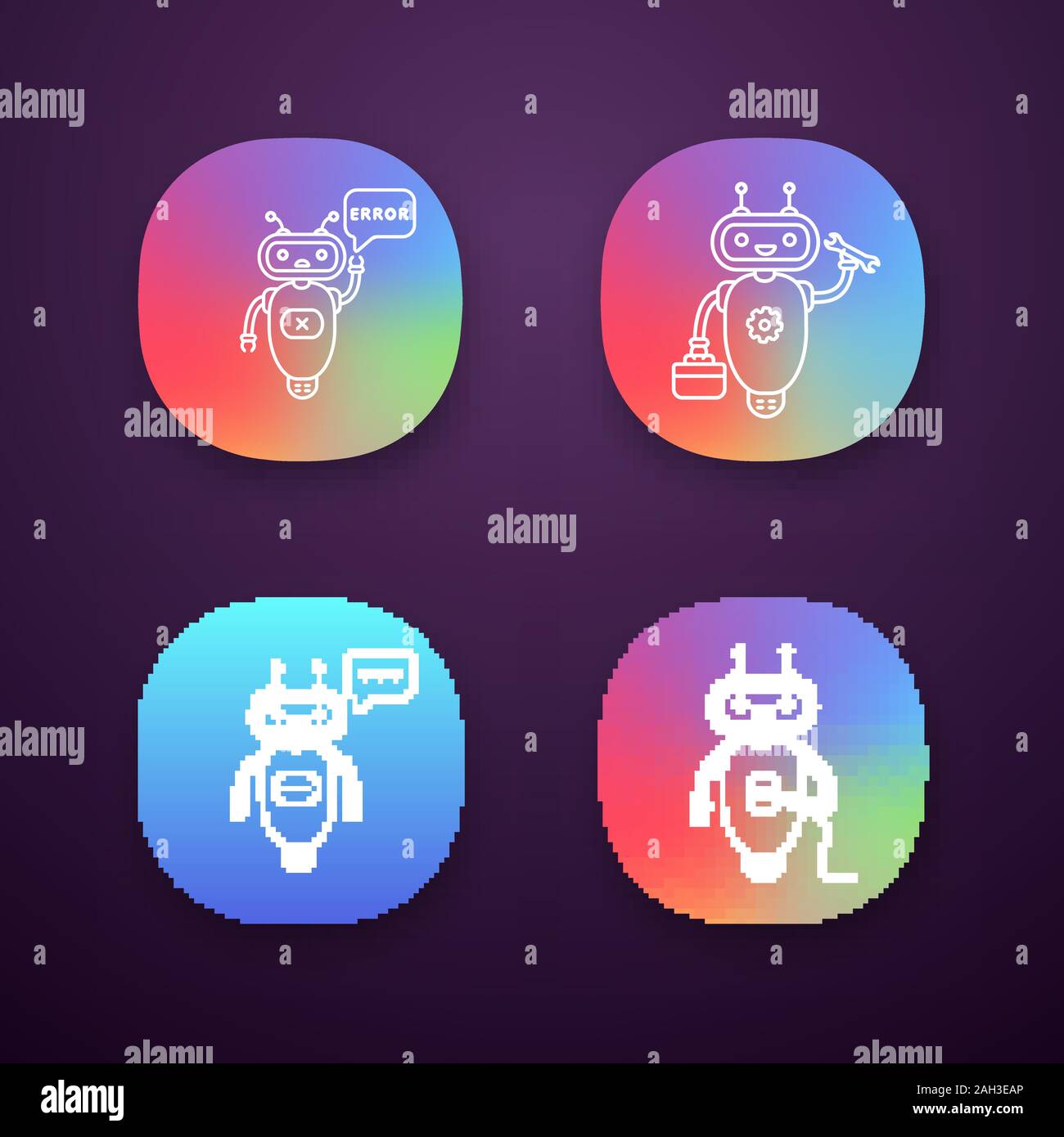 Repair robots vector vectors hi-res stock photography and images - Alamy