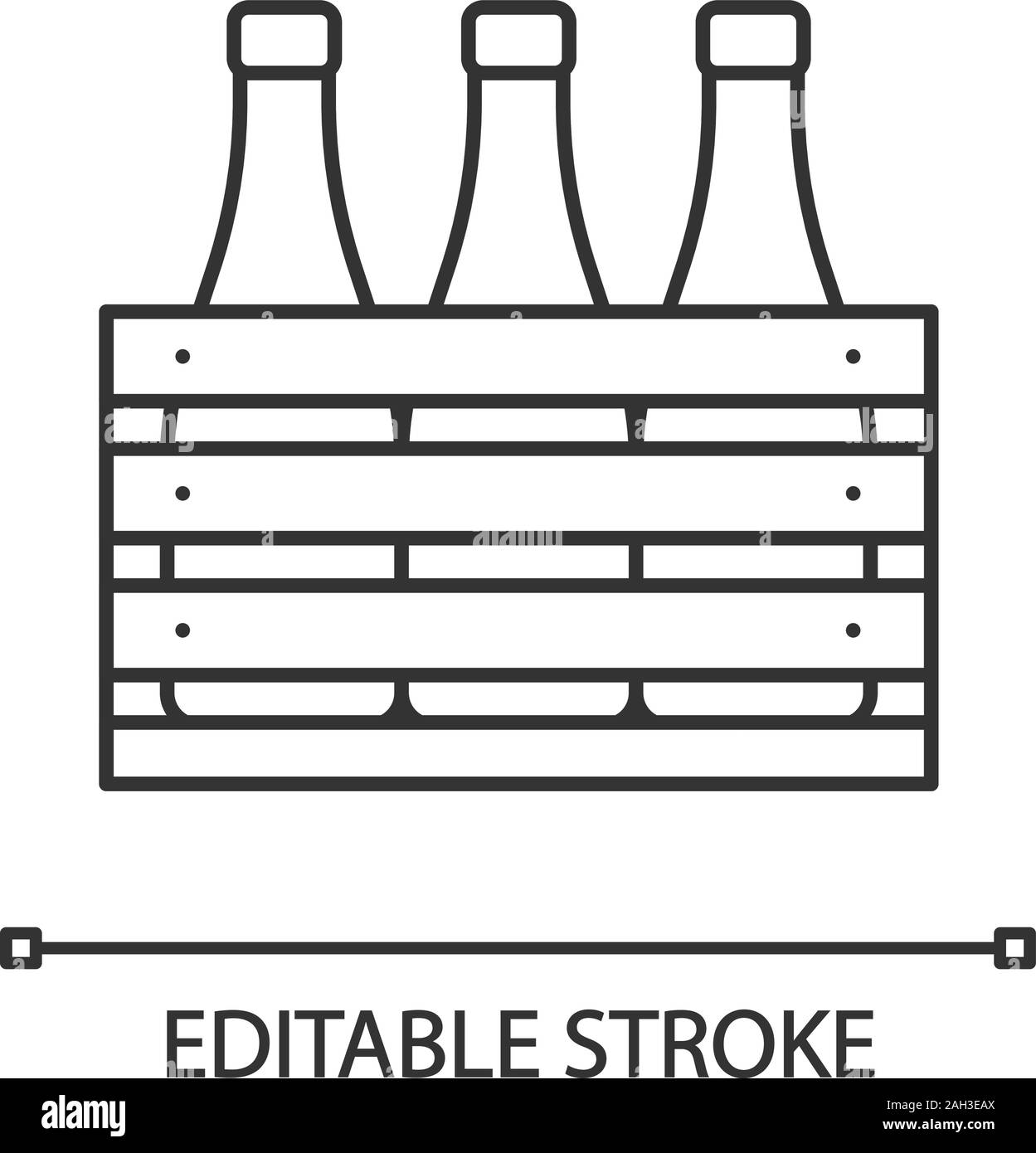 Milk bottles in crate Stock Vector Images - Alamy