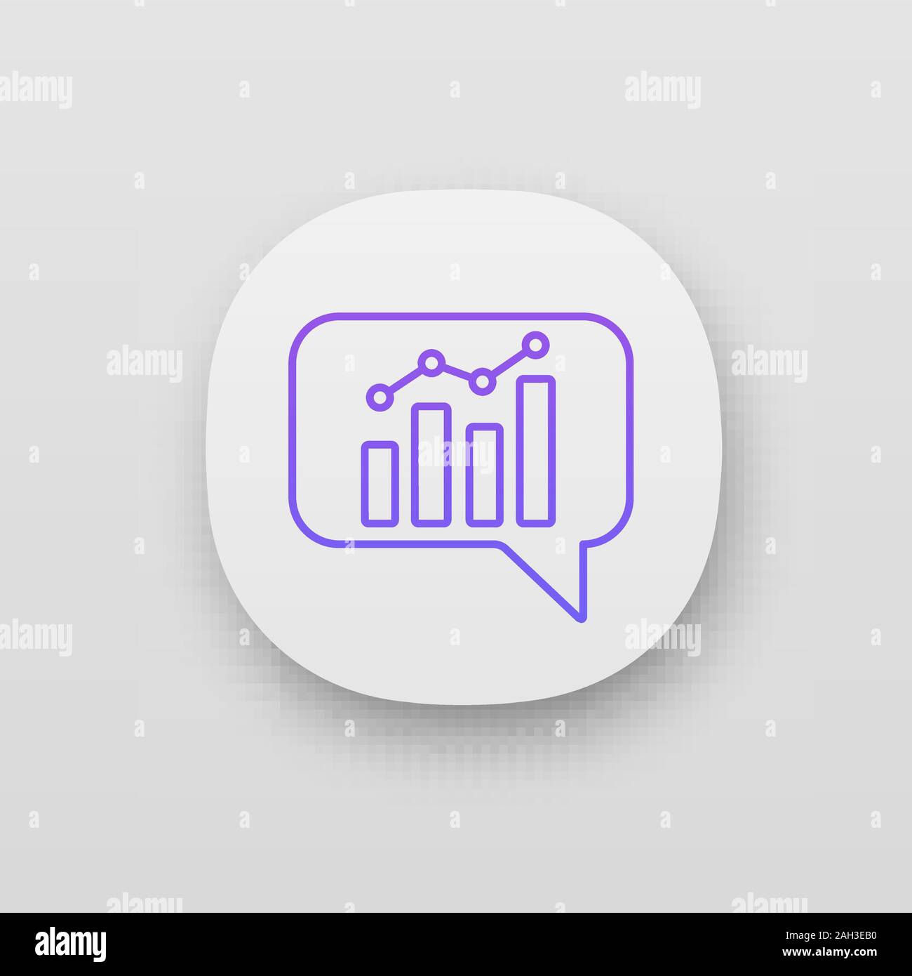 Chatbot Graph App Icon Uiux User Interface Chat Bot Diagram And Analytics Virtual Assistant