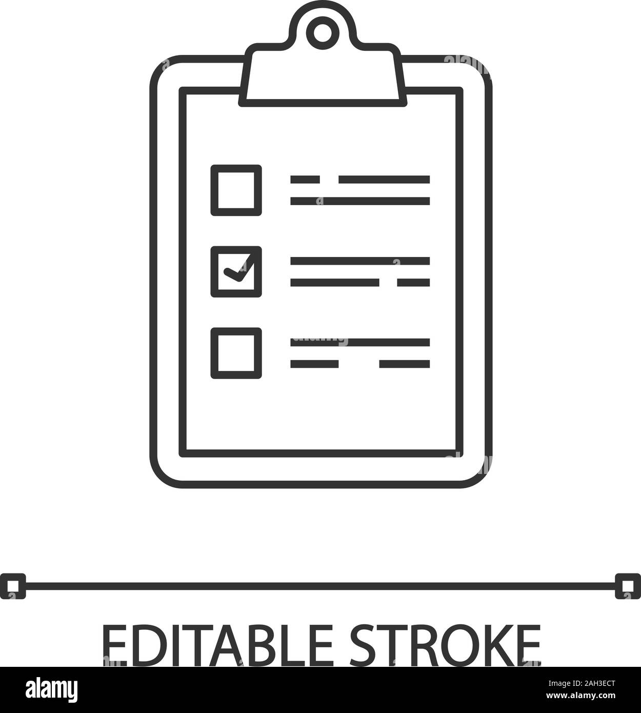 Task planning linear icon. Checklist. Thin line illustration. To do ...