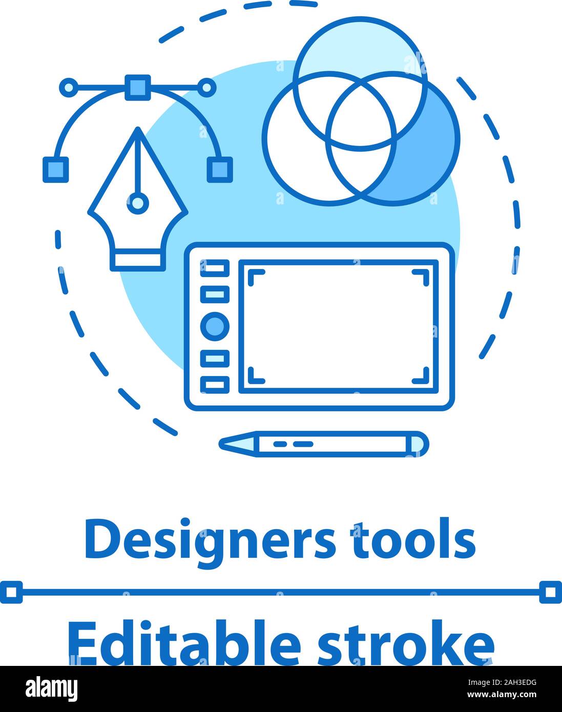Designers tool concept icon. Graphic design idea thin line illustration ...