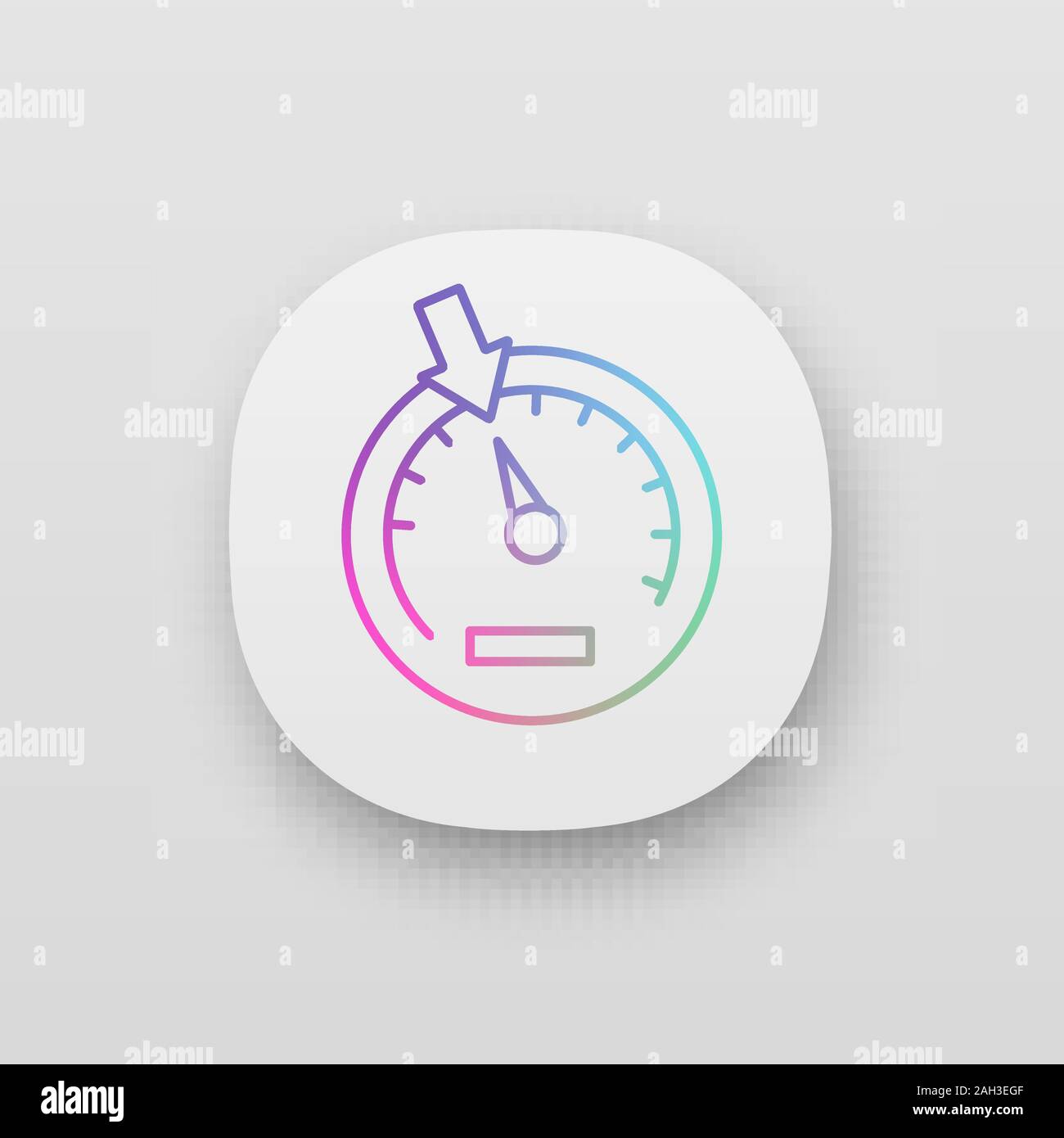 Speedometer app icon. Dashboard. Car instrument panel. UI/UX user ...