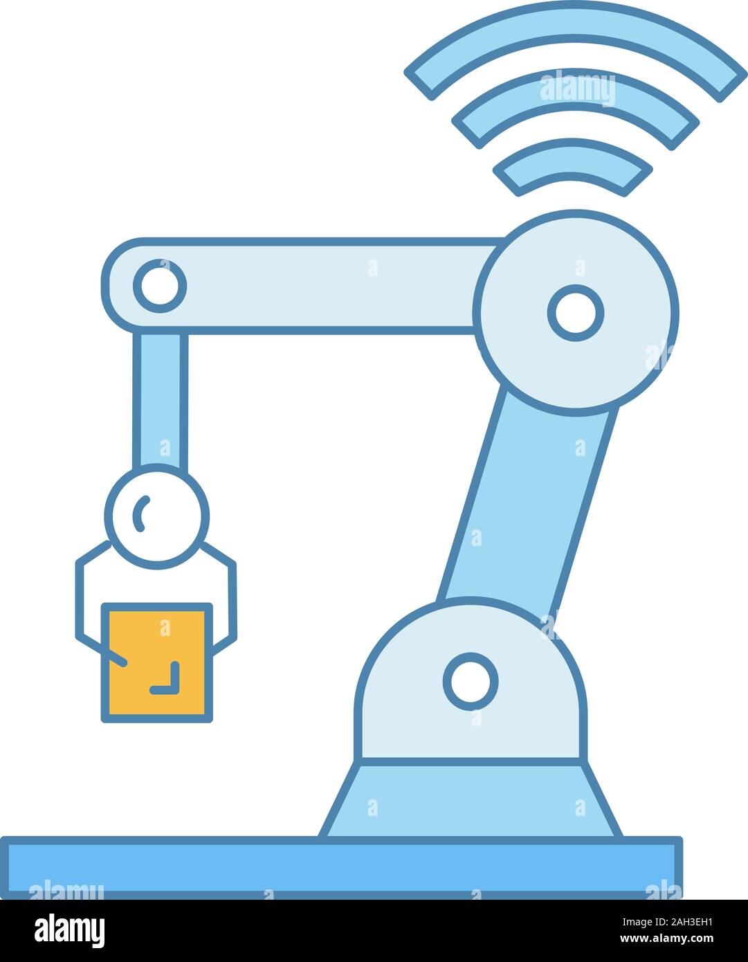 IoT robot color icon. Internet of things. Automation robotics. Robot ...