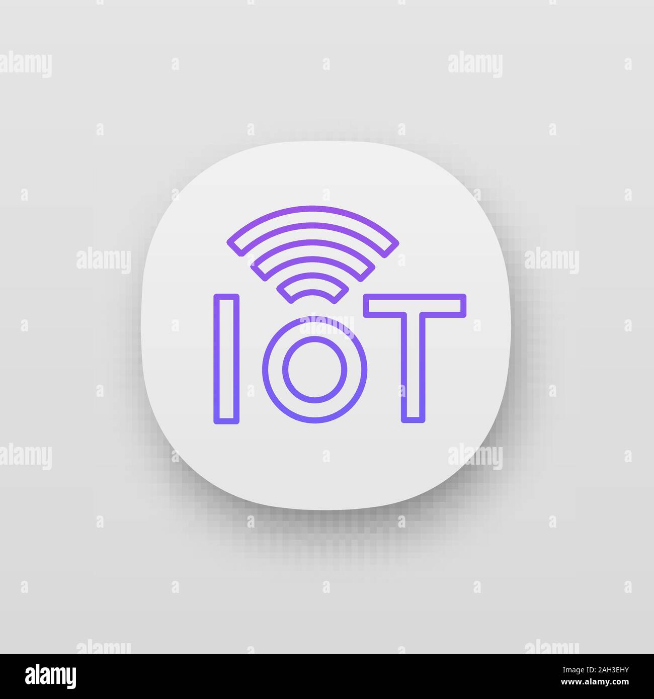 Internet of things app icon. UI/UX user interface. IoT signal ...