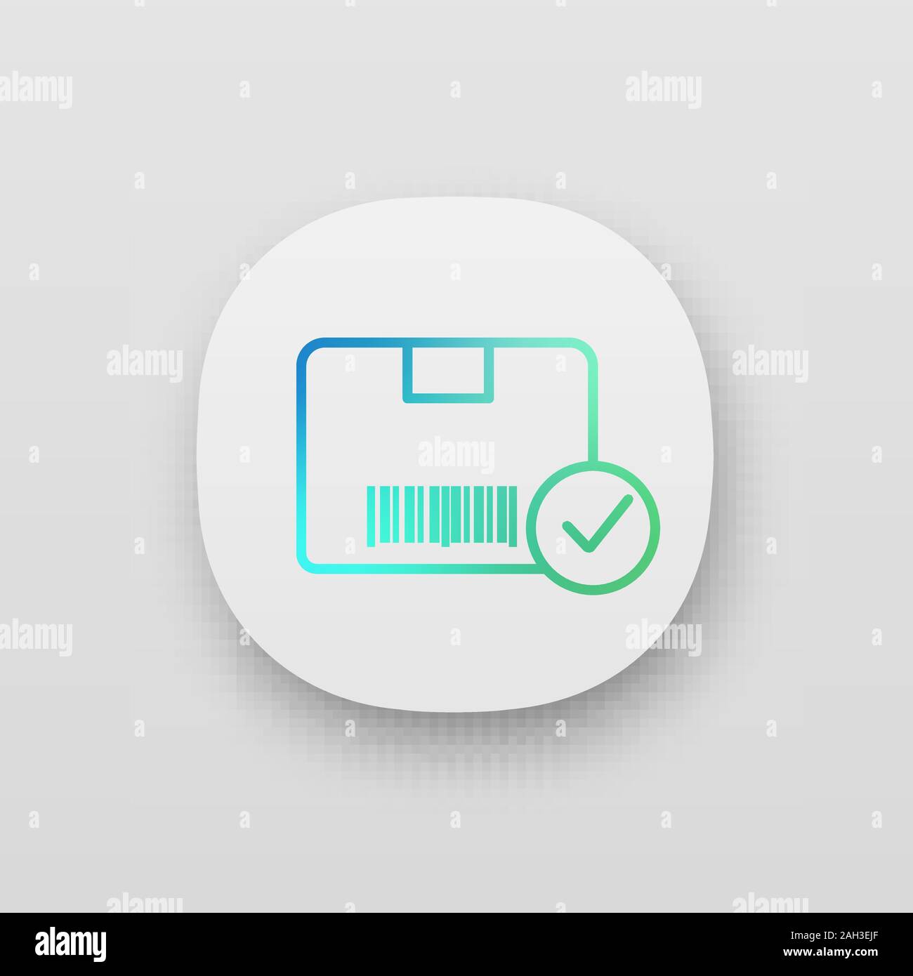 Approved delivery app icon. Successful package receipt. Verification ...