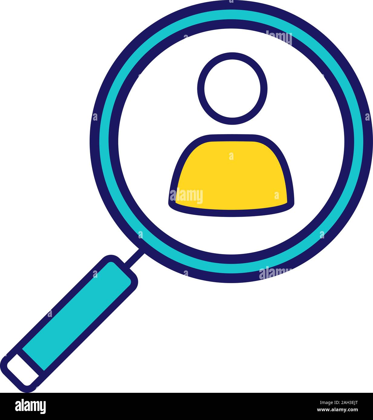 Staff searching color icon. Personnel hiring. Recruitment. Employment ...