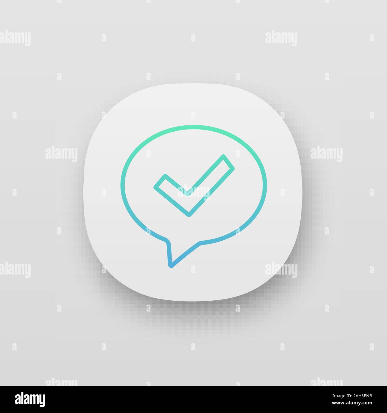 Approved chat app icon. SMS verification. Confirmation dialog. UI/UX ...