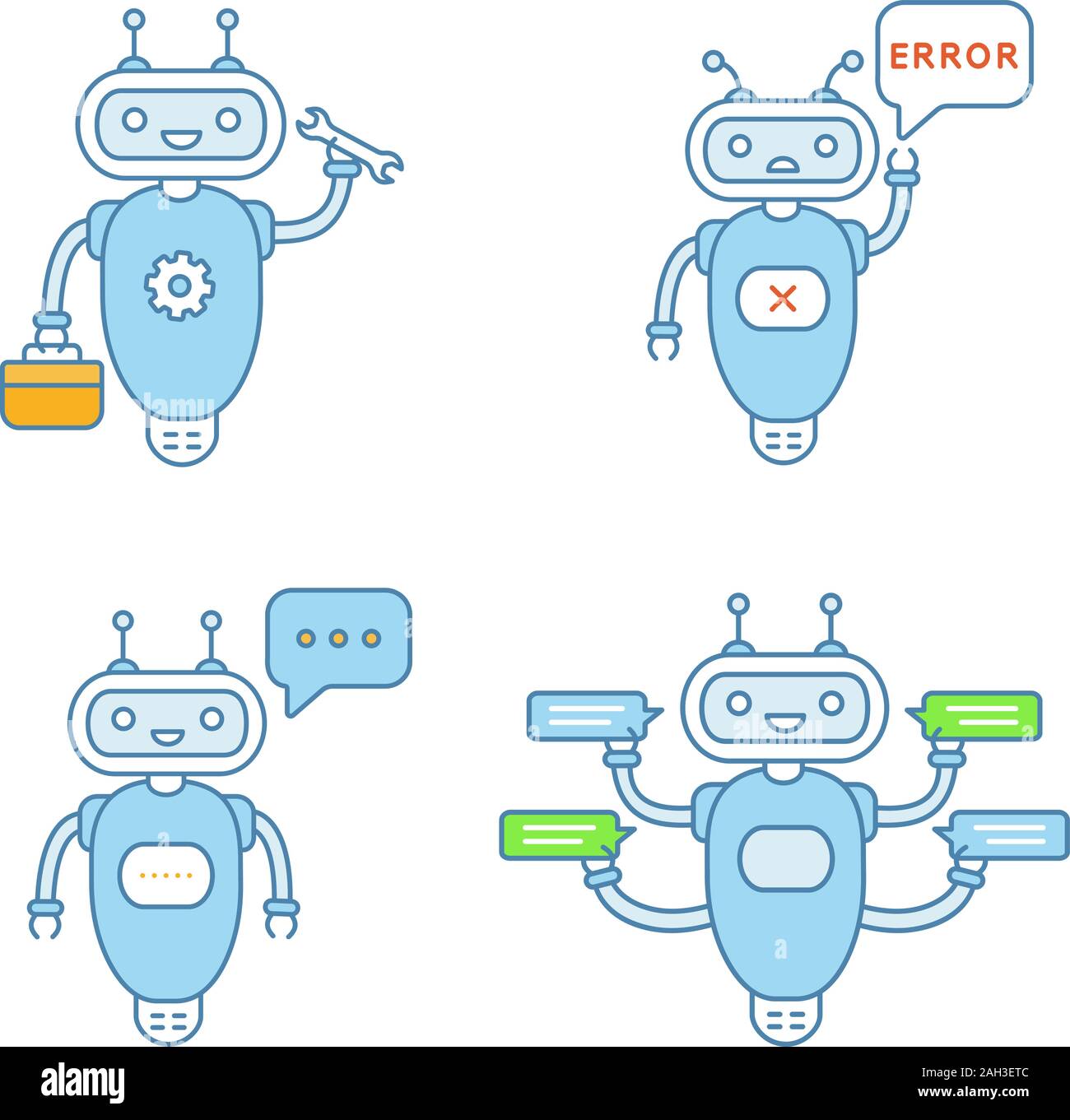 Repair robots vector vectors hi-res stock photography and images - Alamy