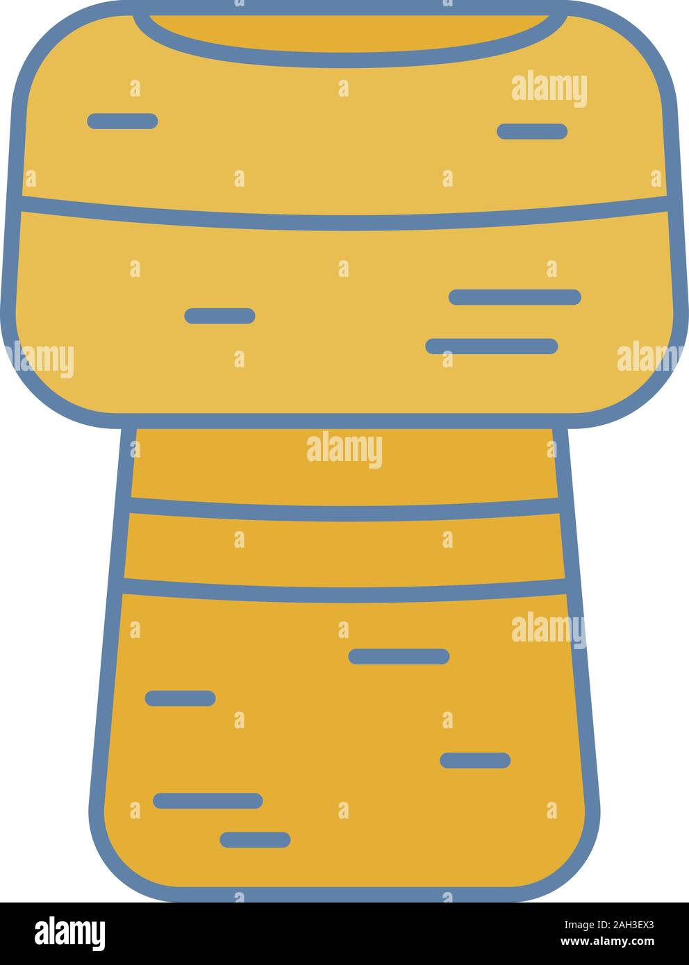 Wine cork color icon. Champagne cork. Isolated vector illustration ...
