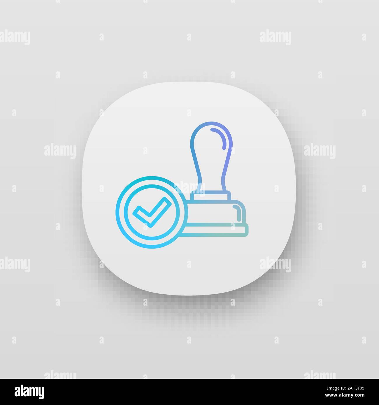 Stamp approved app icon. Stamp of approval. Verification and validation ...