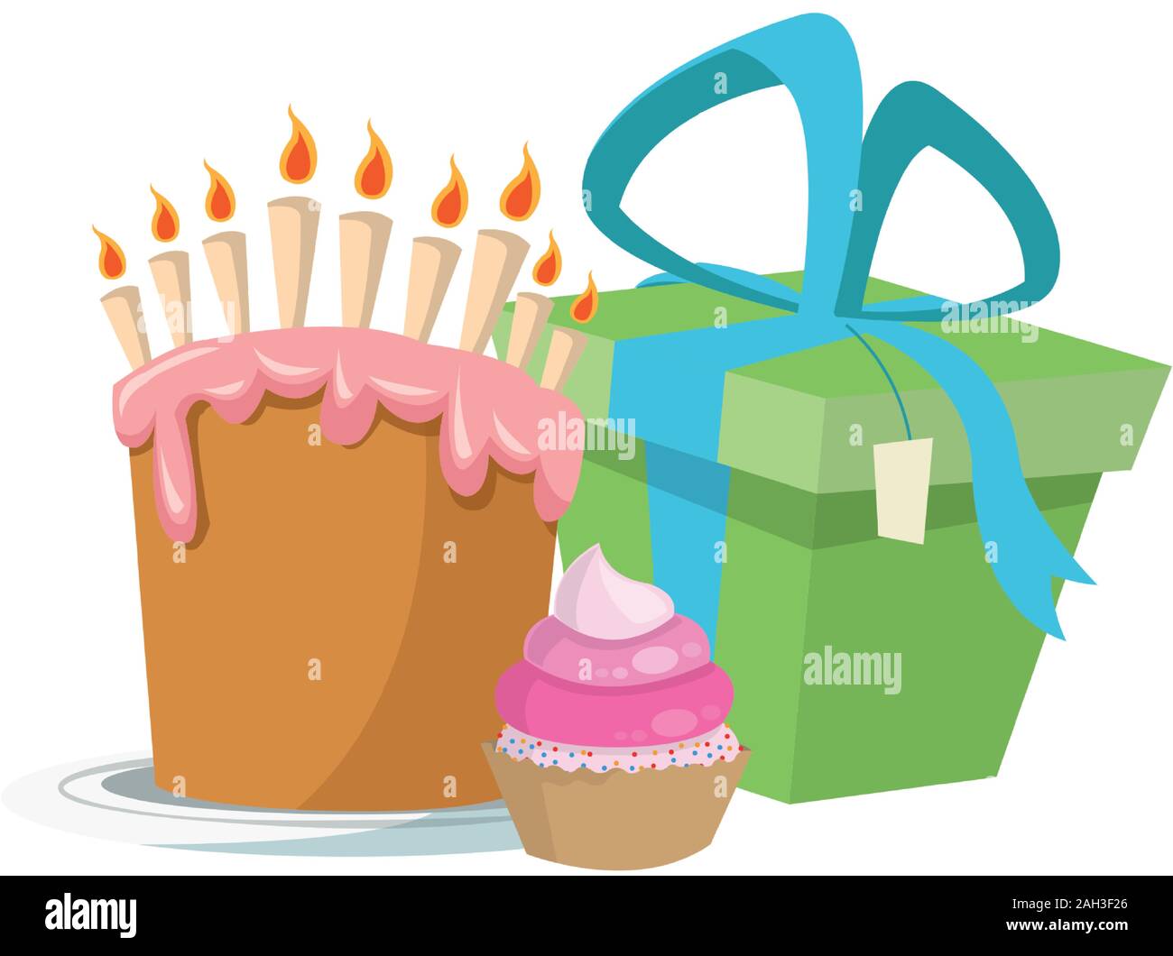 Candles gift box Stock Vector Images - Alamy
