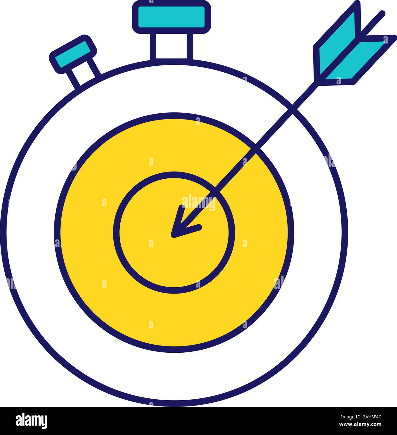 Smart goal color icon. Timeliness. Respecting deadlines. Achievement ...