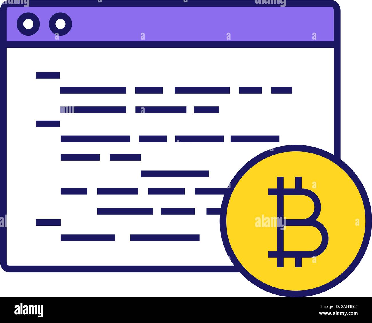 Bitcoin Mining Software Color Icon Blockchain Coding Crypto Mining Programming Blockchain