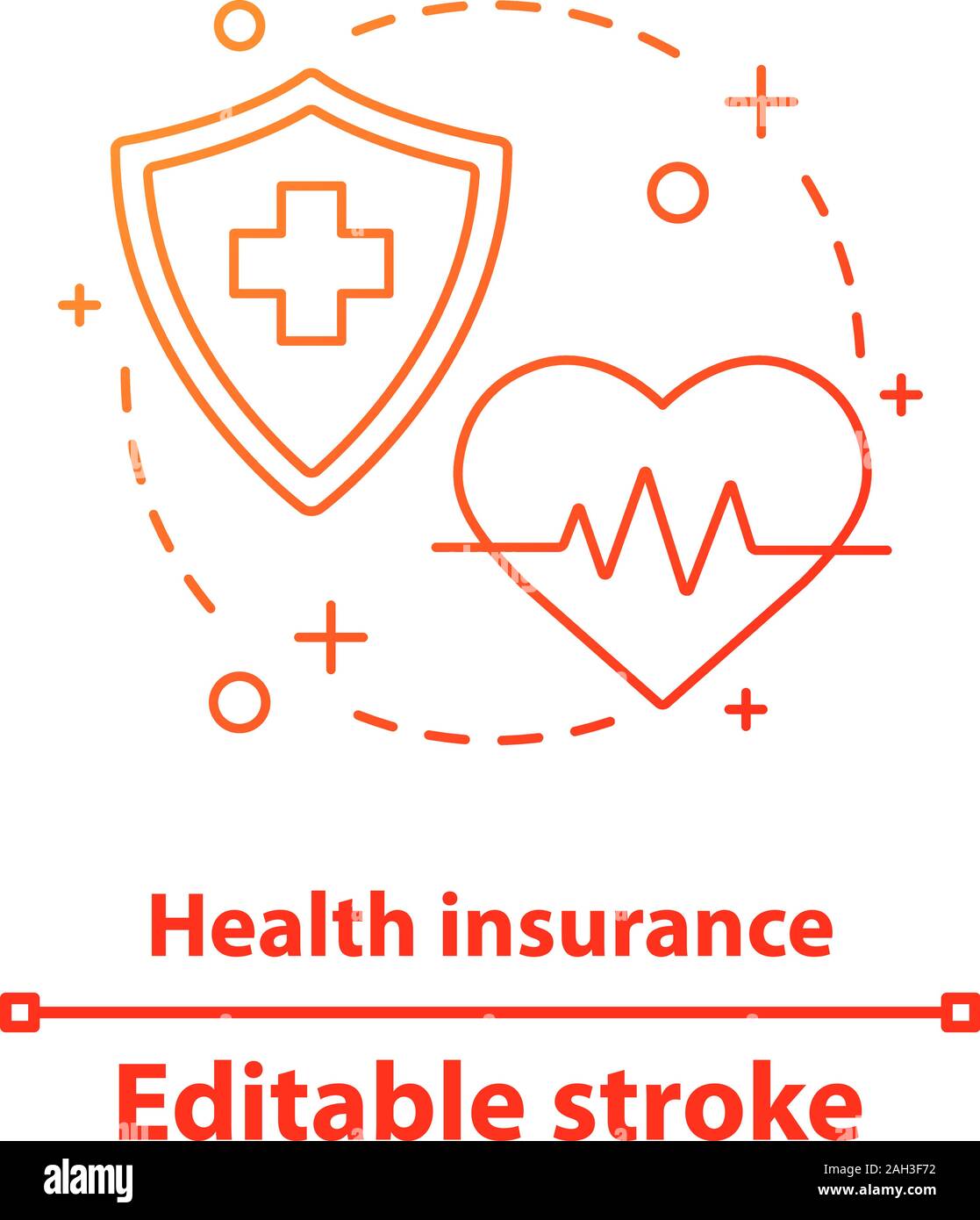 Health insurance concept icon. Cardiology. Medicine and healthcare idea ...