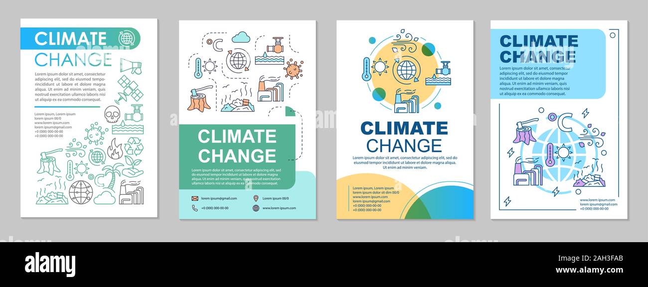 Climate change brochure template layout. Environmental issues. Flyer ...