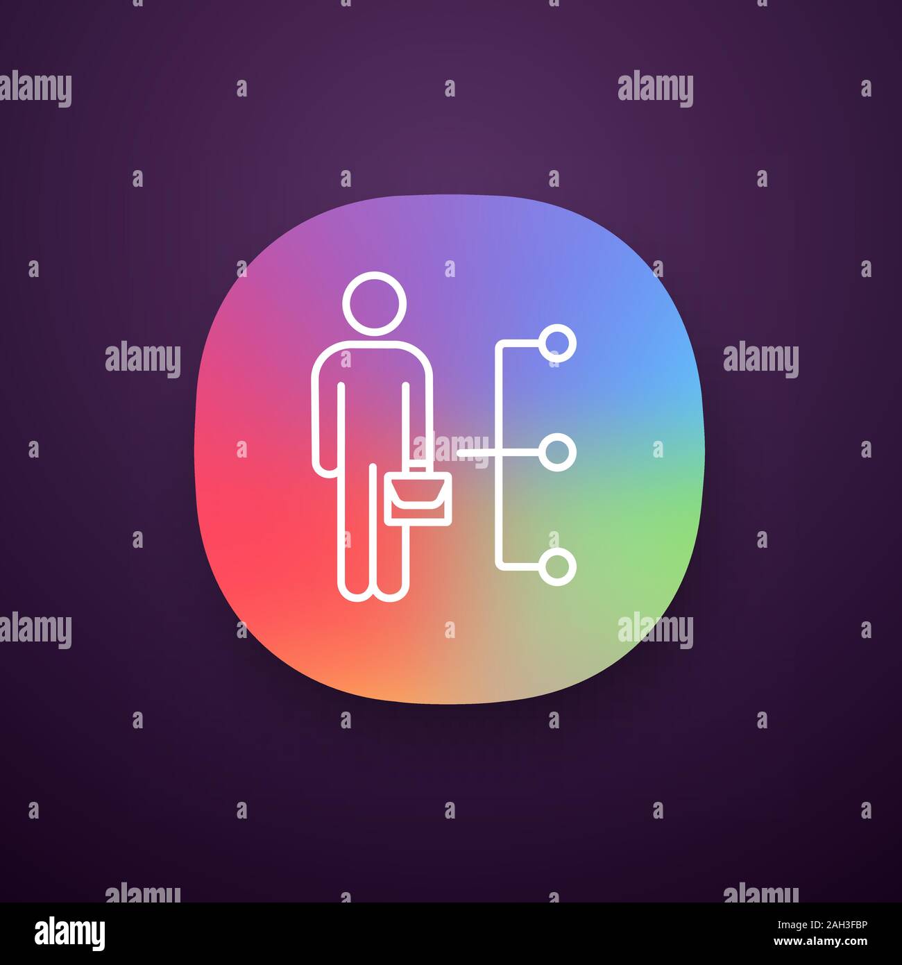 Employee skills app icon. UI/UX user interface. Leader. Businessman ...