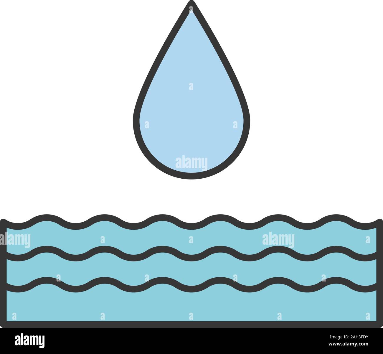 Water energy color icon. Hydropower. Hydroelectricity. Isolated vector ...