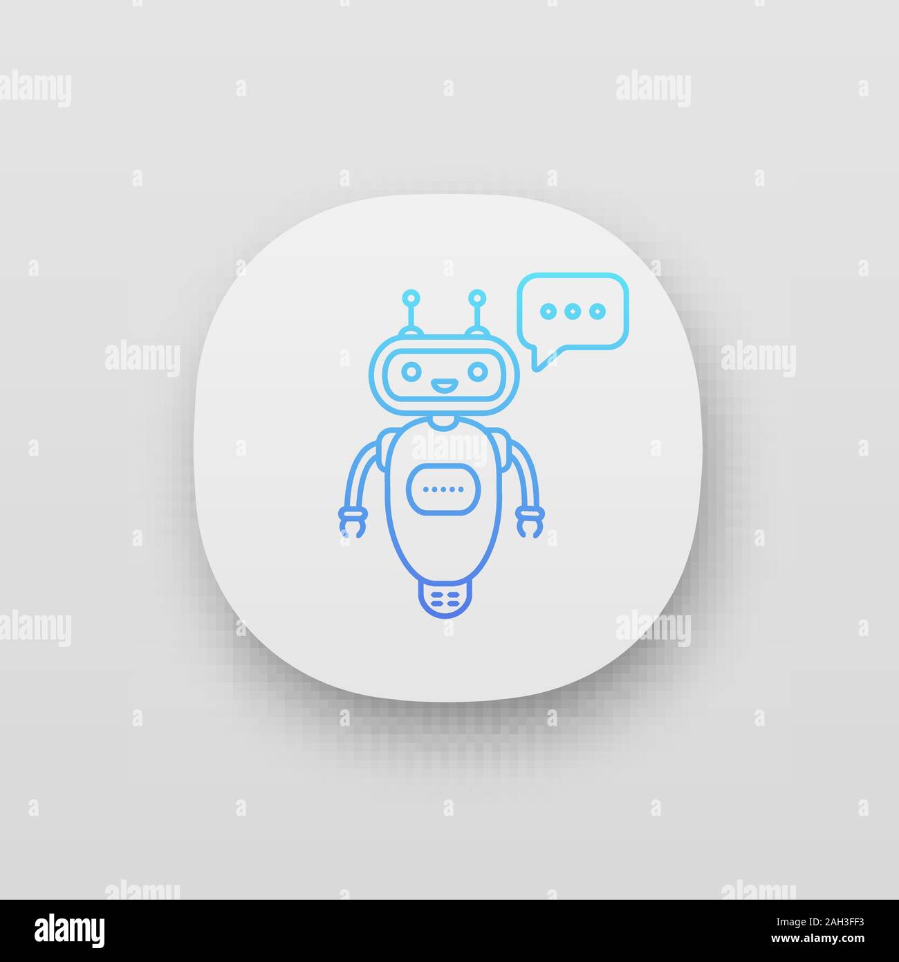 Chatbot Typing Answer App Icon Uiux User Interface Talkbot With Dots In Speech Bubble Modern