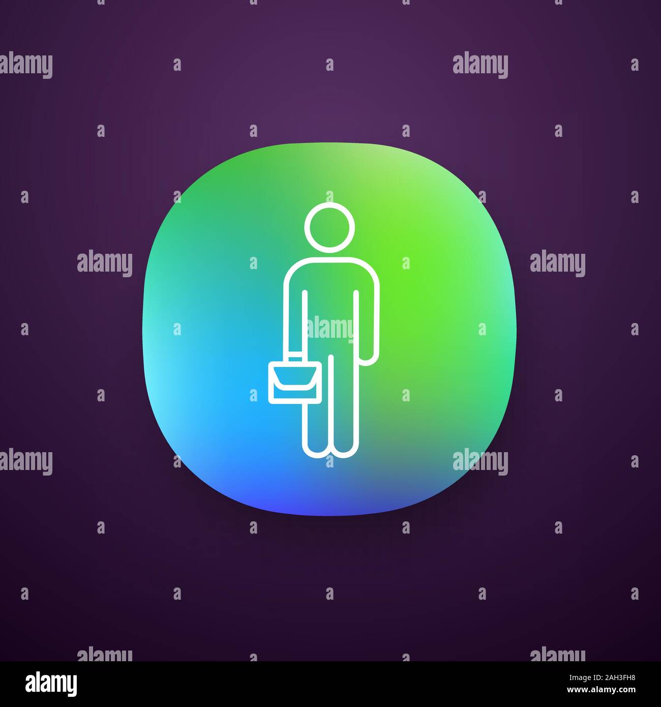 Businessman app icon. UI/UX user interface. Worker. Investor, manager ...