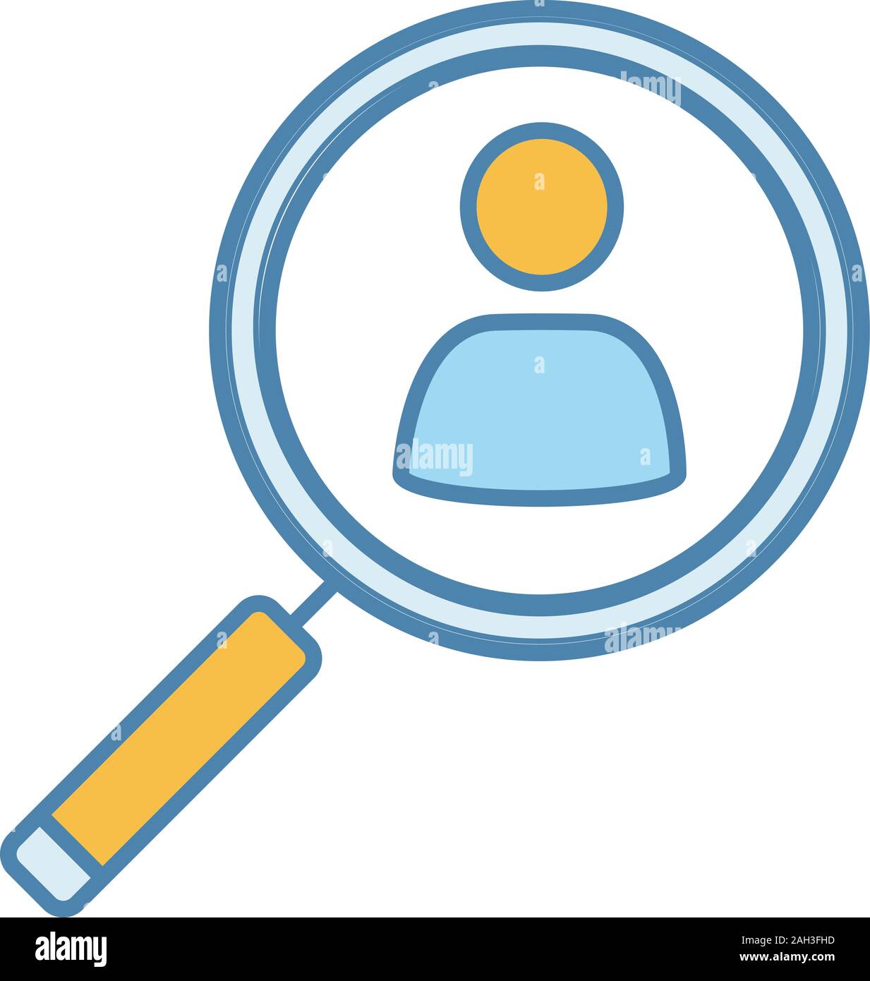 Staff searching color icon. Personnel hiring. Recruitment. Employment ...