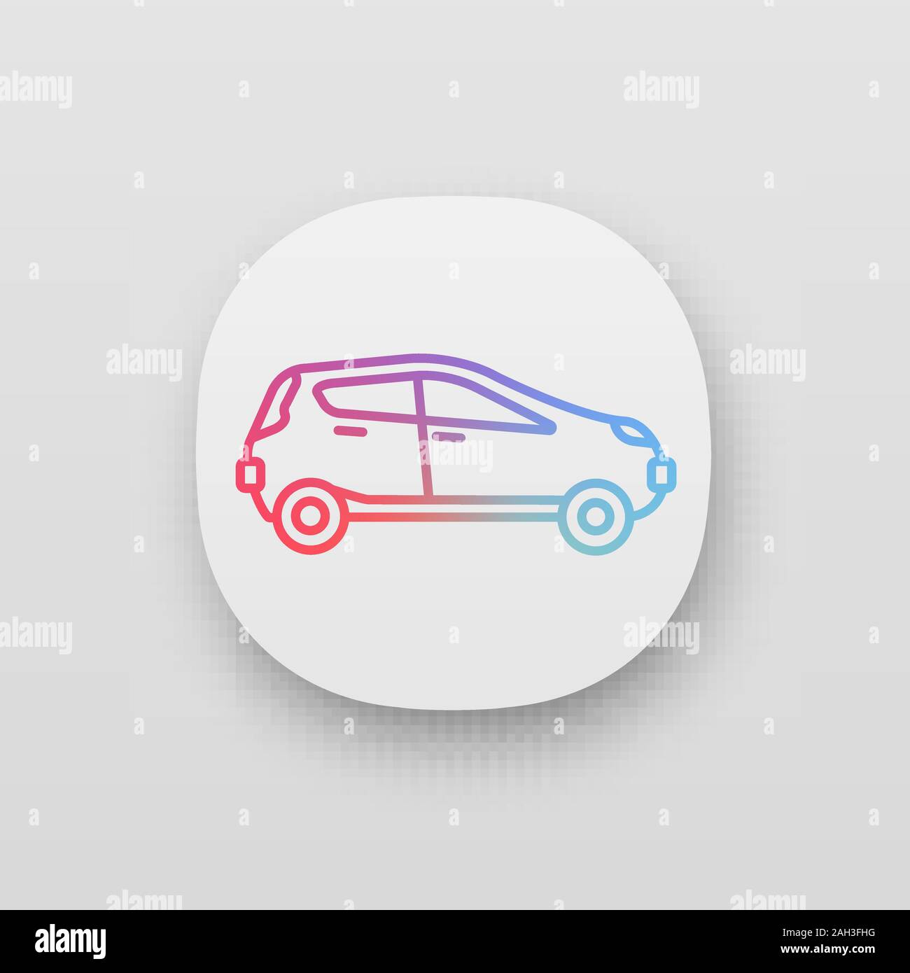 Car side view app icon. Automobile. UI/UX user interface. Web or mobile ...