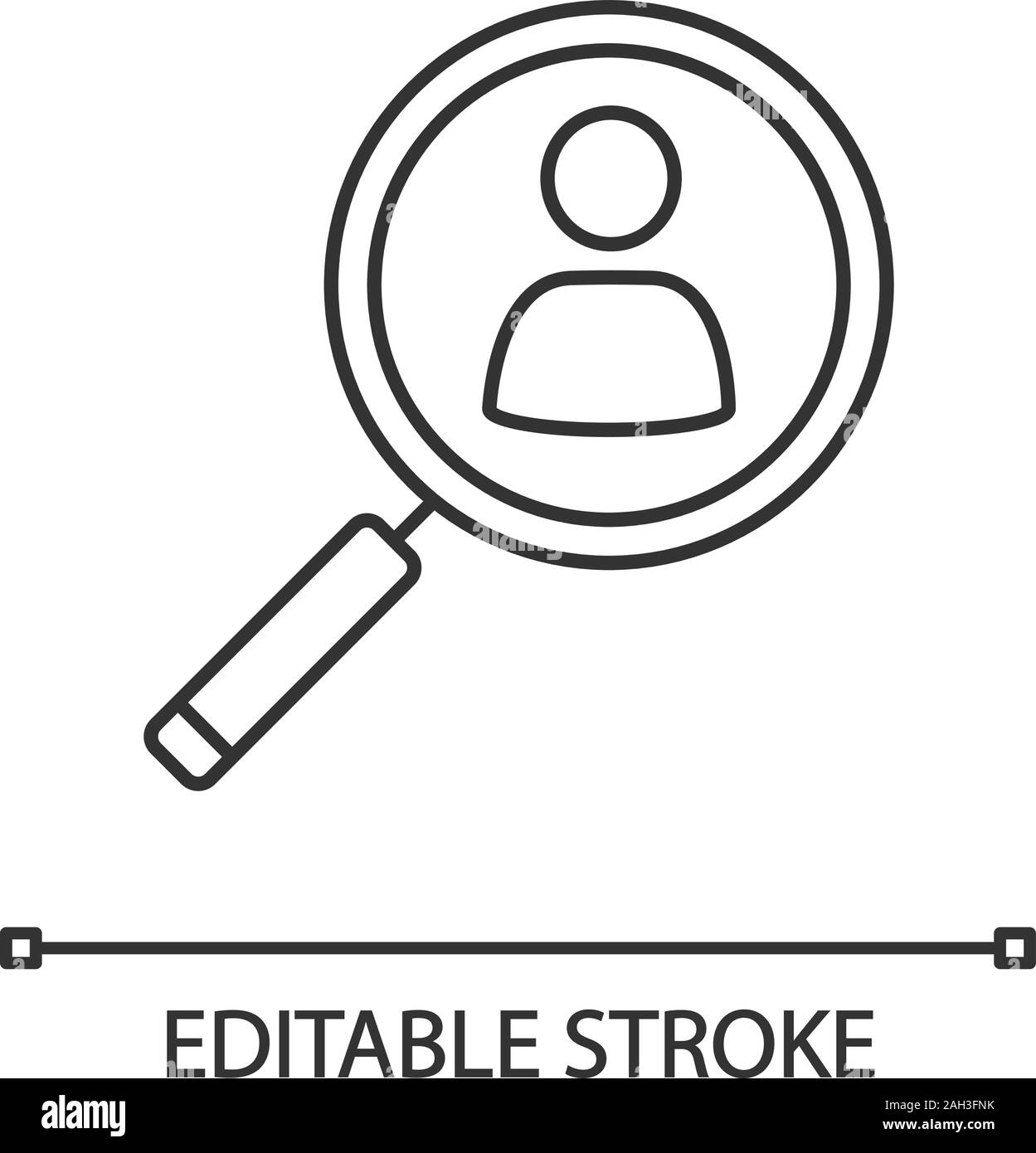 Staff searching linear icon. Personnel hiring. Thin line illustration ...