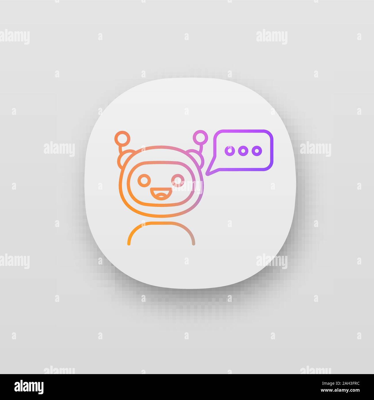 Chatbot With Three Dots In Speech Bubble App Icon Uiux User Interface Modern Robot Online