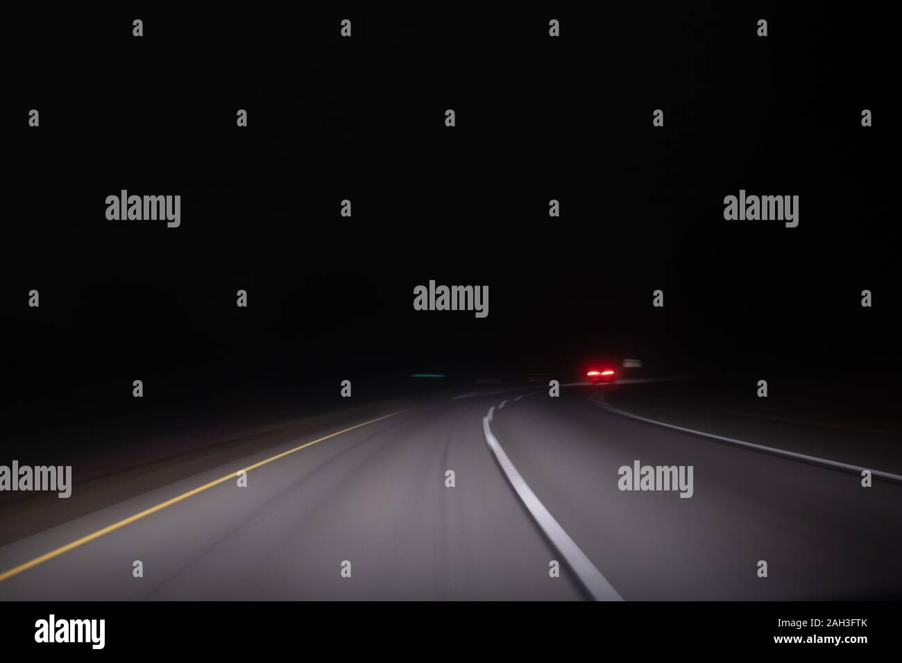 Fast night driving on highway, view from inside of a car Stock Photo ...