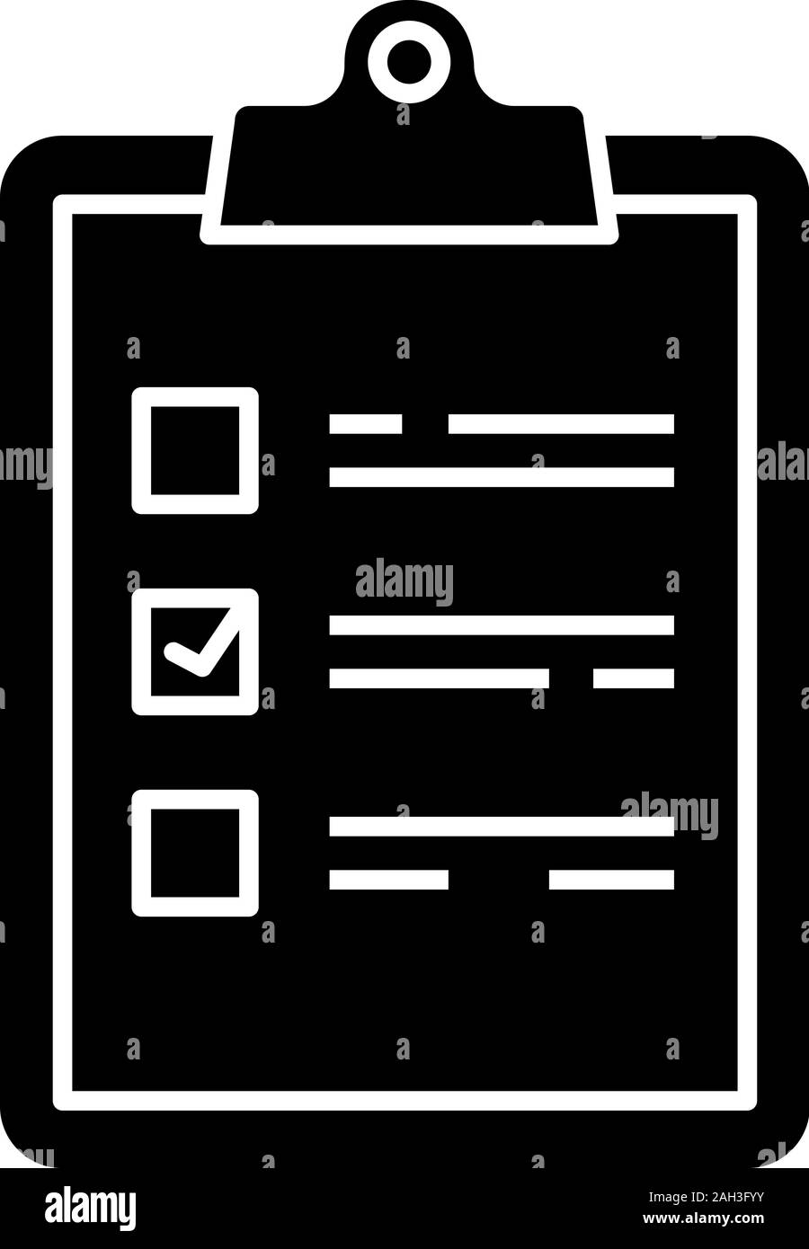 Task planning glyph icon. Checklist. To do list. Project management ...