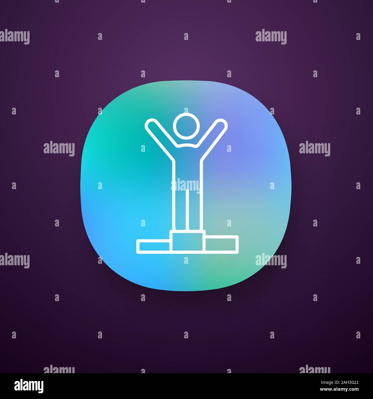 Success app icon. UI/UX user interface. Winner. Goal achieving ...
