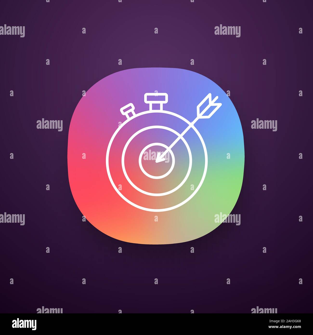 Smart goal app icon. UI/UX user interface. Timeliness. Respecting ...