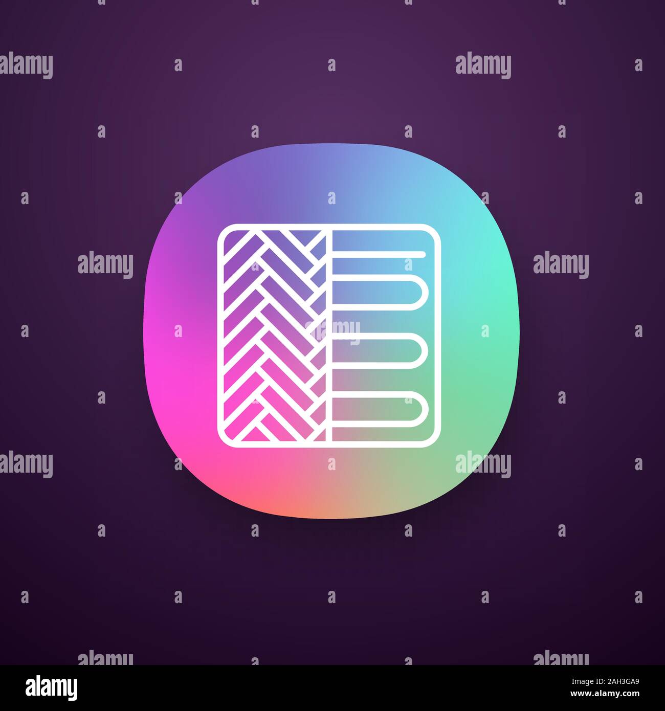 Floor heating system app icon. Underfloor heating. Floor heater. UI/UX ...