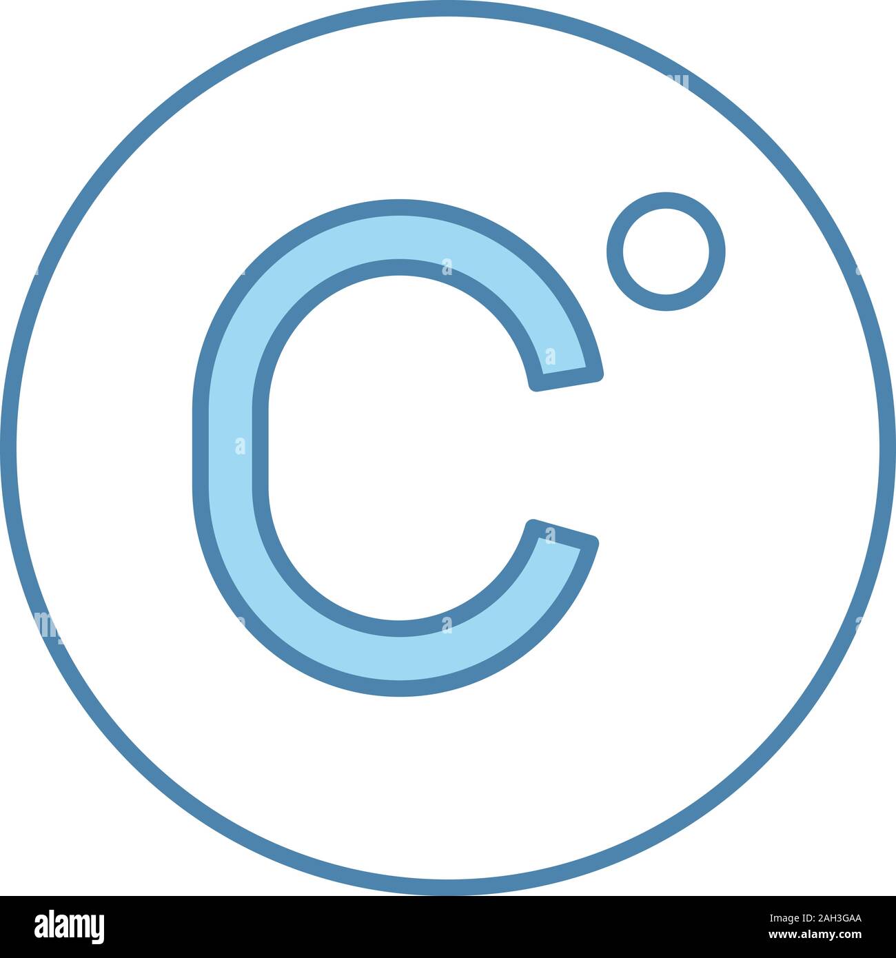 Celsius degrees temperature color icon. Centigrade scale. Celsius ...