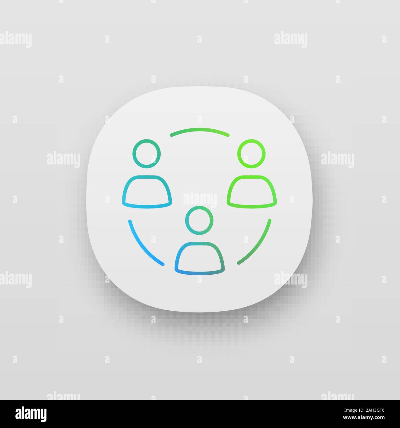 Teamwork app icon. UI/UX user interface. Partnership. Partners. Team ...