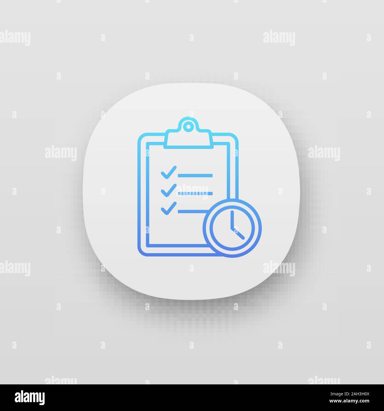 Time management app icon. UI/UX user interface. Task planning. Deadline ...