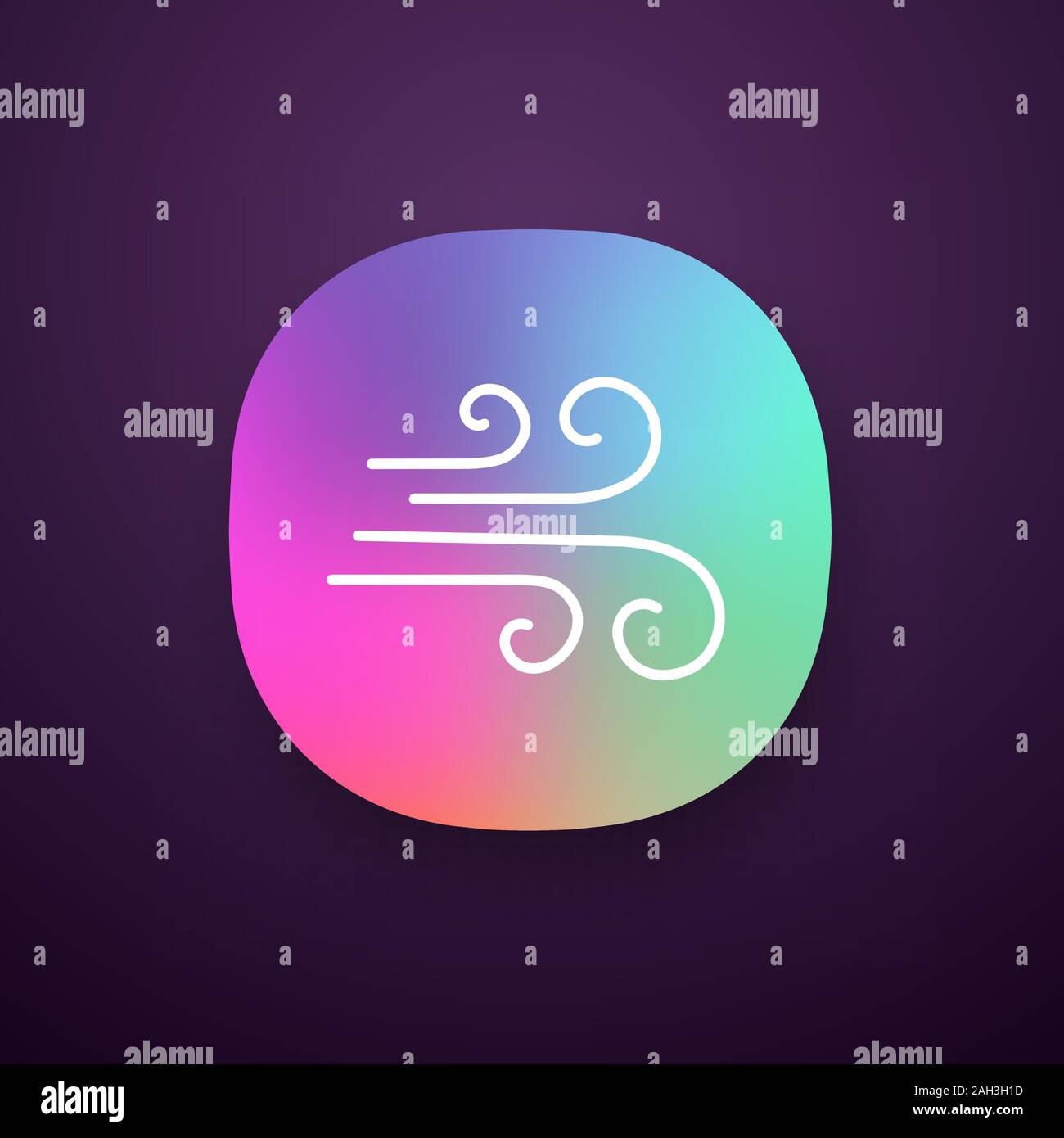 Airflow App Icon Uiux User Interface Wind Windy Weather Air