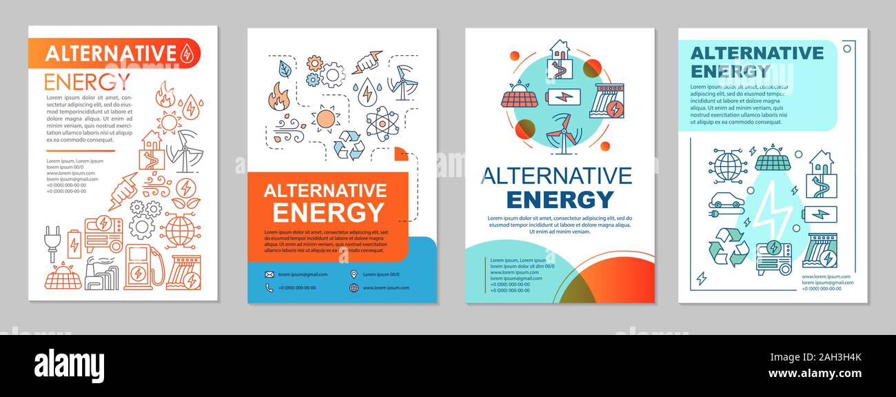Alternative energy brochure layout. Eco energy. Flyer, booklet, leaflet ...