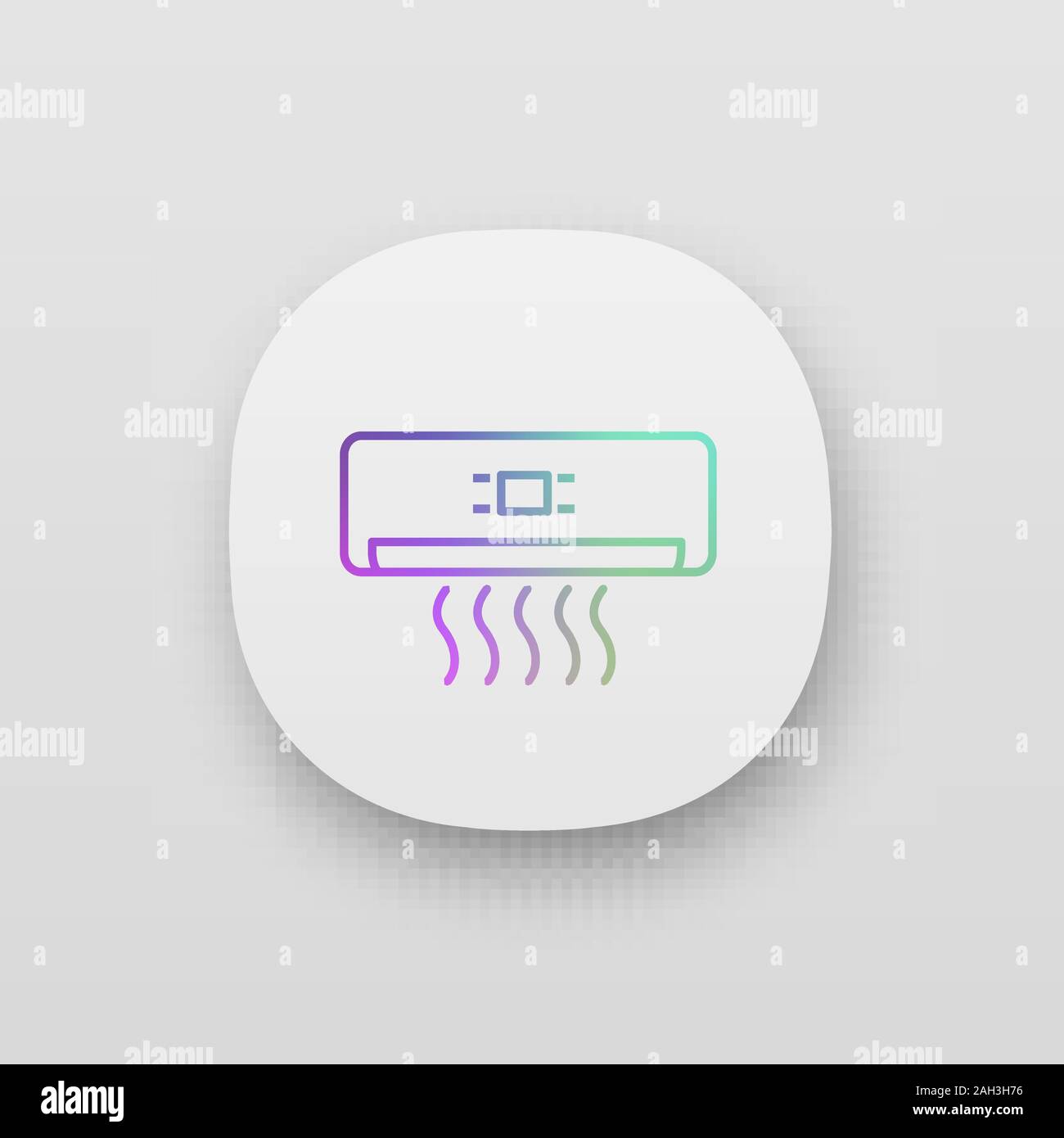 Air conditioner app icon. UI/UX user interface. Air conditioning. Web ...