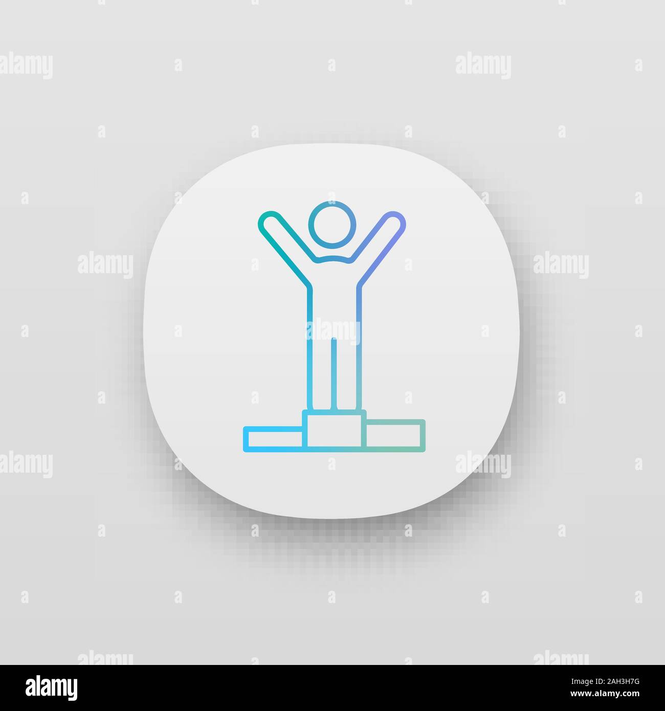 Success app icon. UI/UX user interface. Winner. Goal achieving ...