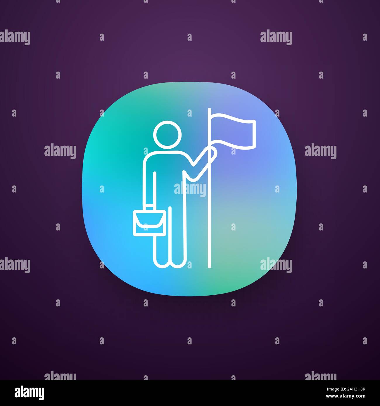 Business achievement app icon. UI/UX user interface. Professional ...