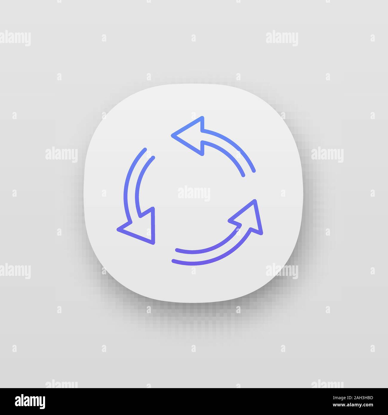 Air conditioning app icon. UI/UX user interface. Circular arrow. Air ...