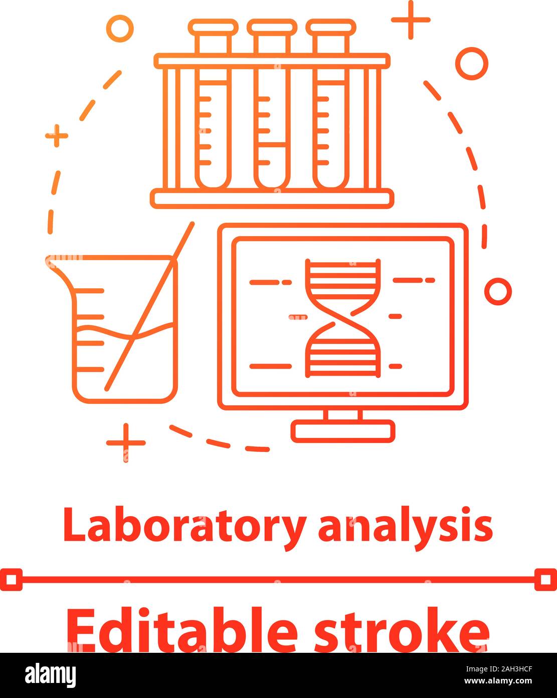 Laboratory analysis concept icon. Scientific or diagnostic lab idea ...
