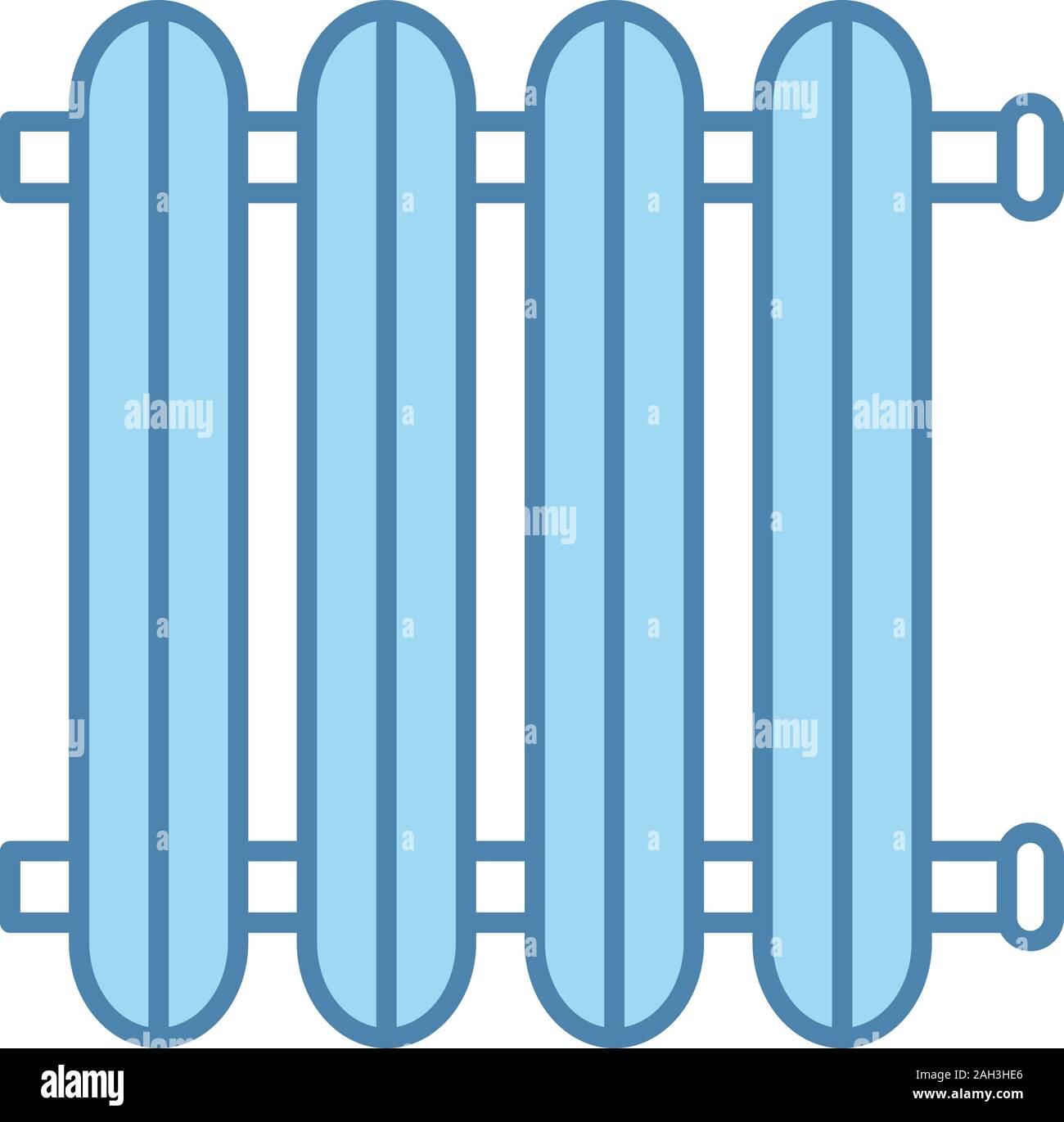 Radiator color icon. Heating battery. Heater. Isolated vector ...